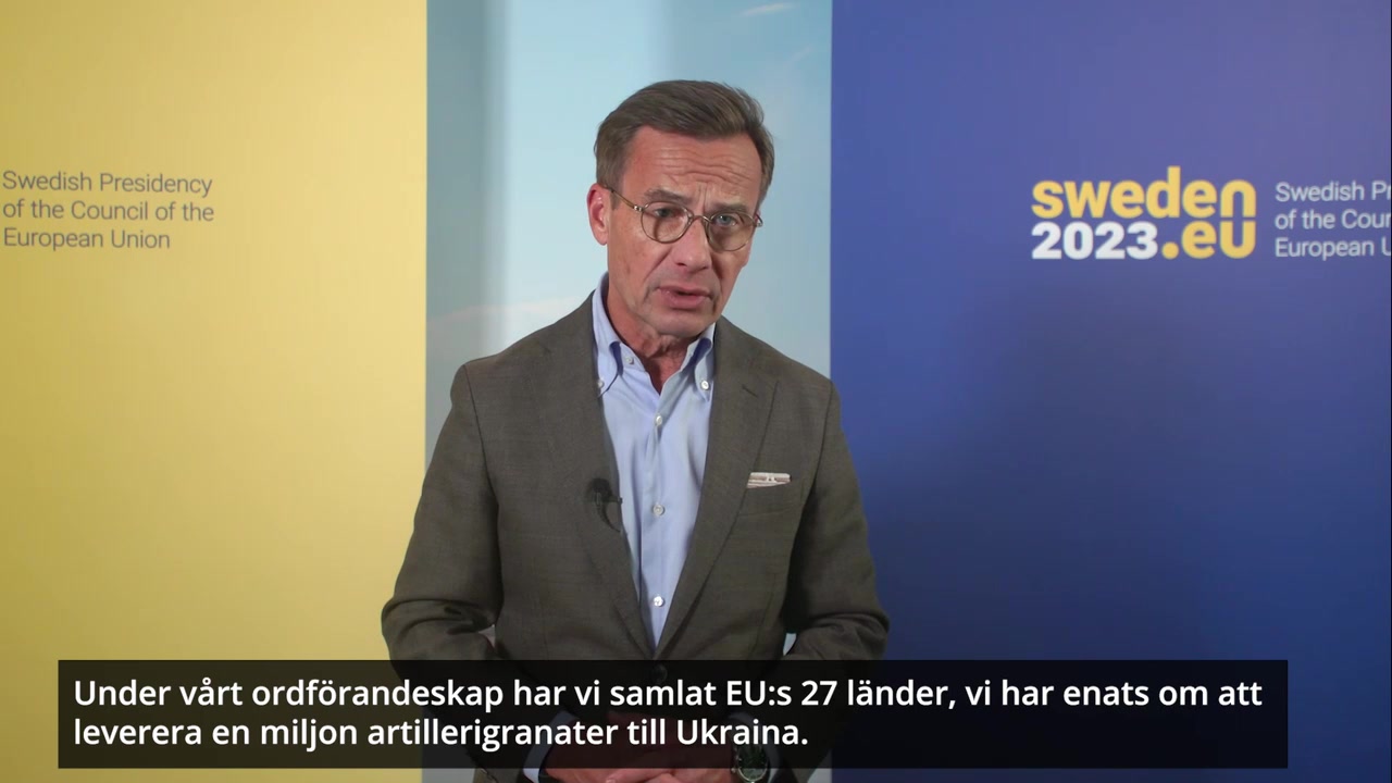 Statsministern sammanfattar Sveriges ordförandeskap i EU 2023 ...